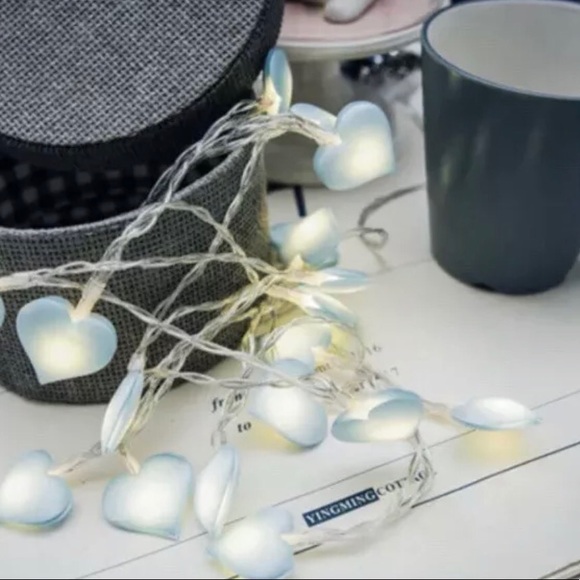 Accents | Led Heart String Lights Cute Love Home Room Decor Pink Blue ...